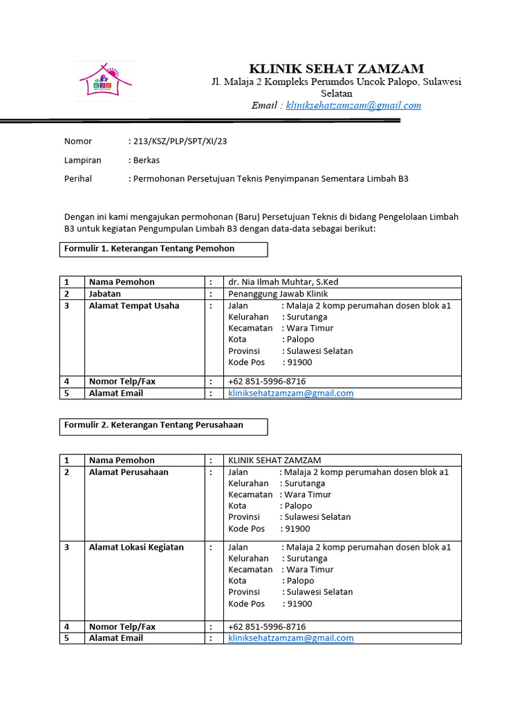 Permohonan Persetujuan | PDF