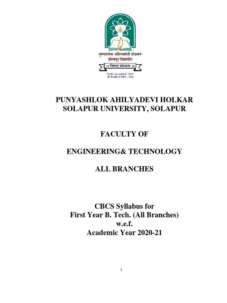 F Y B Tech Revised Structure and Syllabus | PDF