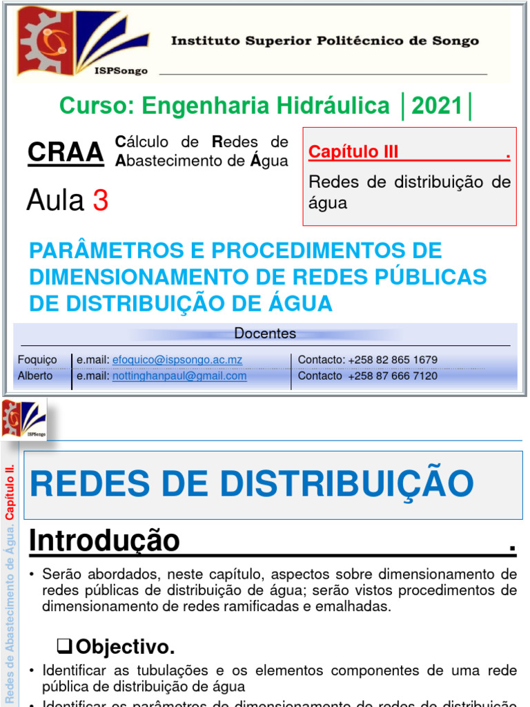 Aula 3 - Capitulo III | PDF | Cálculo | Descarga (hidrologia)