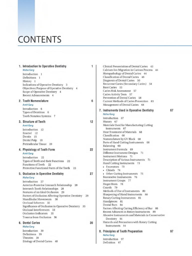 Textbook of Operative Dentistry NISHA GARG 2 | PDF | Technology ...