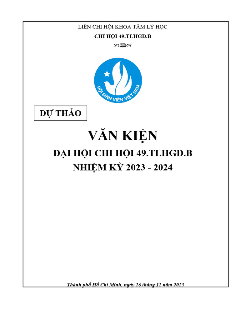1. (49.TLHGD.B) VĂN KIỆN ĐẠI HỘI CHI HỘI | PDF