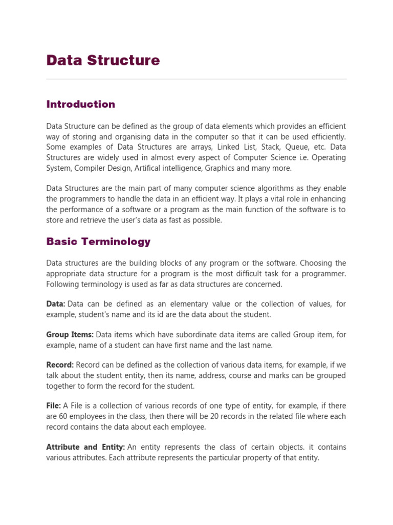 Intro Data Structure | PDF | Data Structure | Queue (Abstract Data Type)