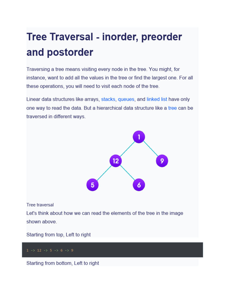 Tree Traversal Pdf