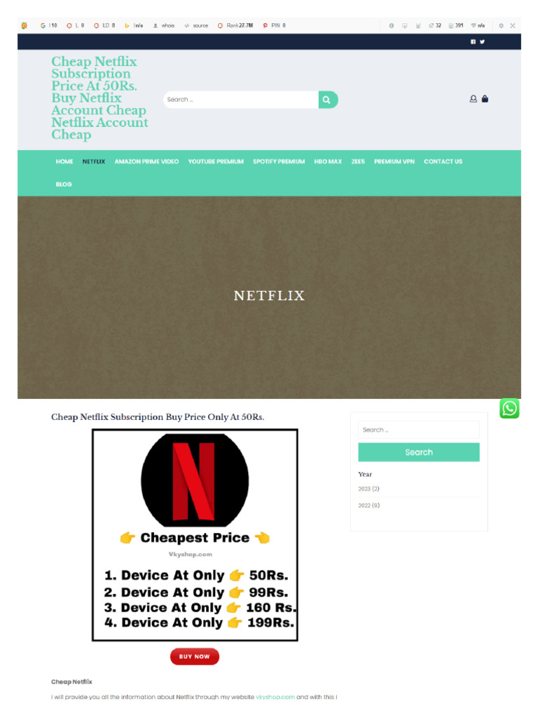 Netflix Plans | PDF