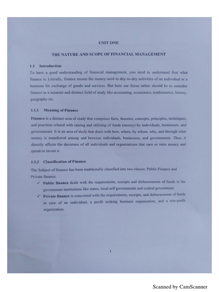 Financial MGMT Ch-1&2 | PDF