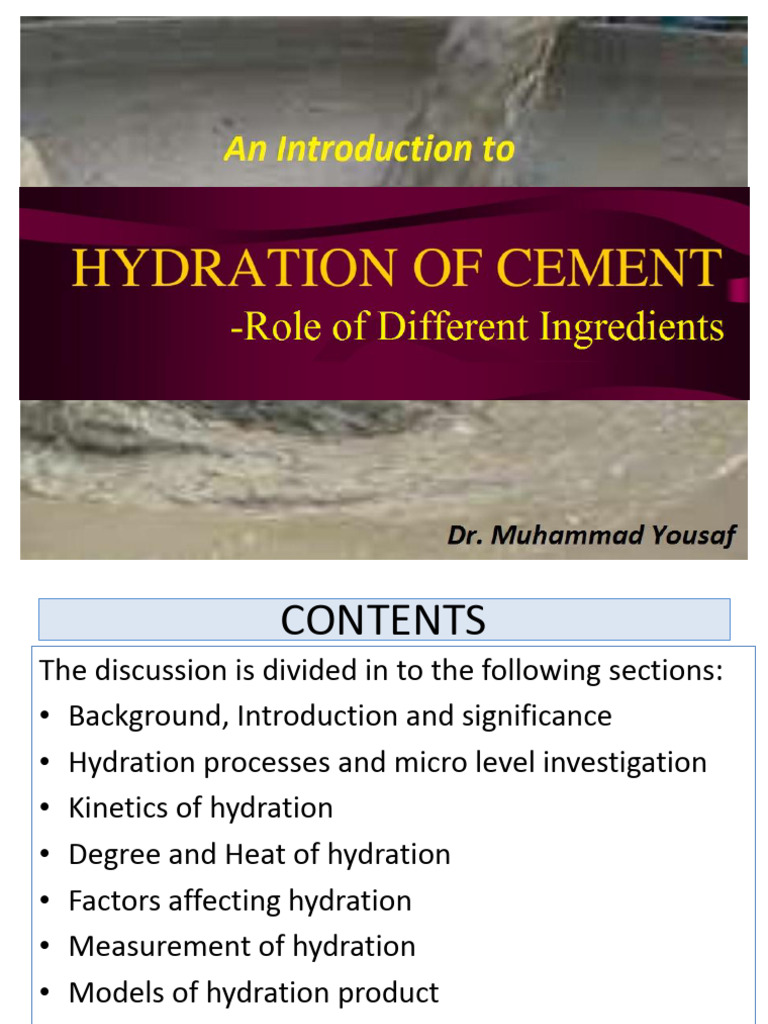 Lect# 2 Cement Hydration, Role of Ingredients | PDF | Scanning Electron ... Lect# 2 Cement Hydration, Role of Ingredients | PDF | Scanning Electron ...