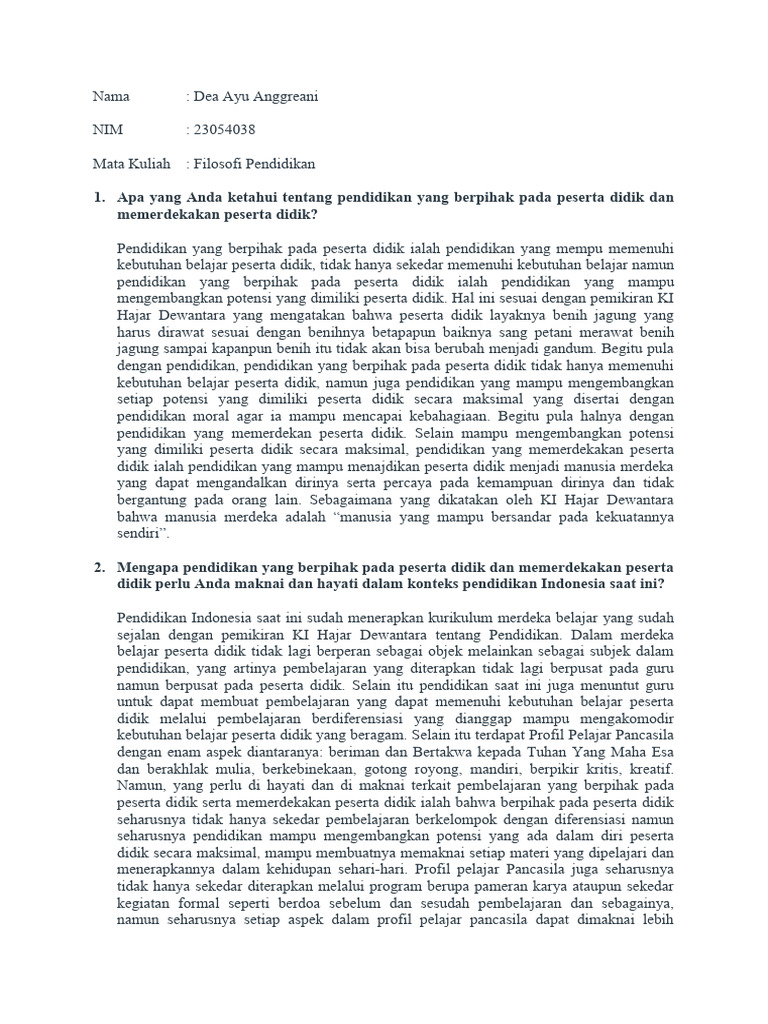 Mulai Dari Diri Filosofi Topik 5 | PDF