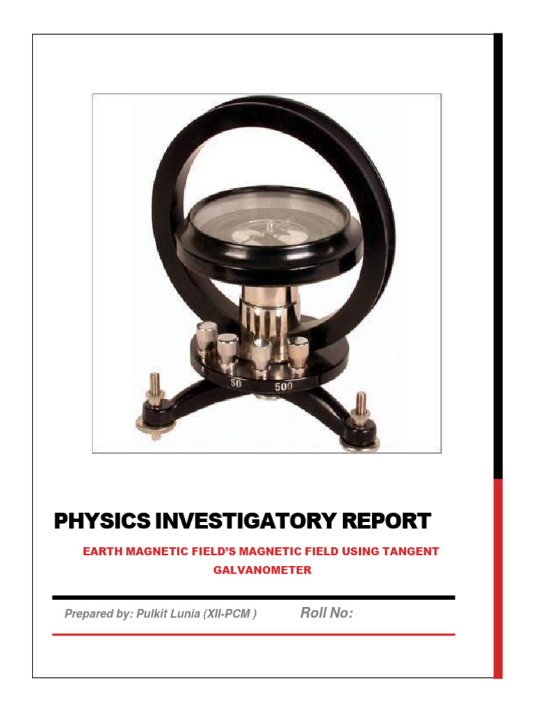 Physics Investigatory File Class 12 | PDF | Magnetic Field | Electrical ...