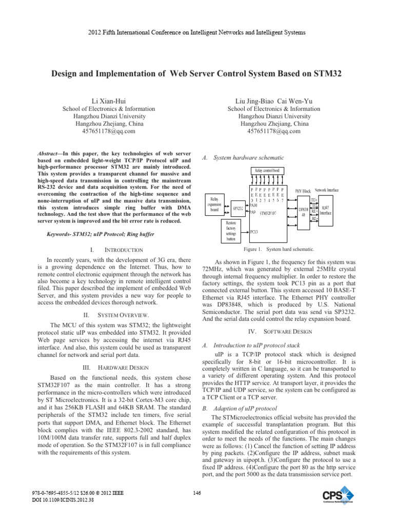 Li 2012 | PDF | Port (Computer Networking) | Microcontroller