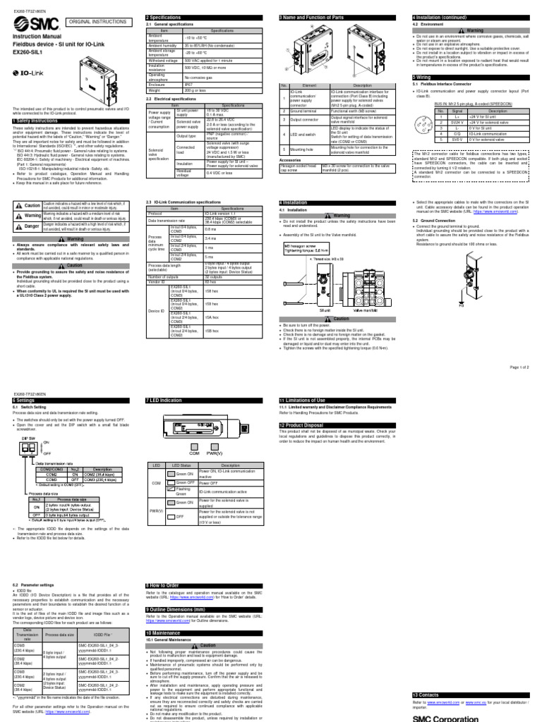 IO-Link SI Unit Manual | PDF