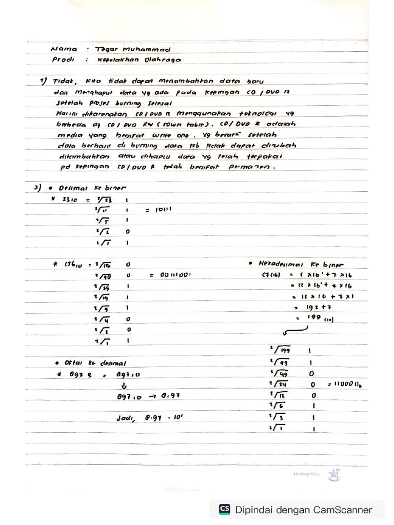 Tegar Muhammad - 23087189 - Tugas 1 Coding | PDF