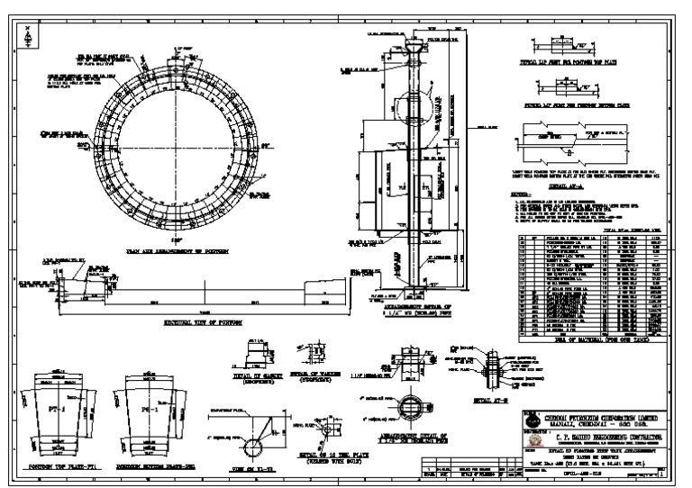 Detail of Floating Roof Tank Arrangement - 21.0m.i.d. X 14.431 M.ht ...