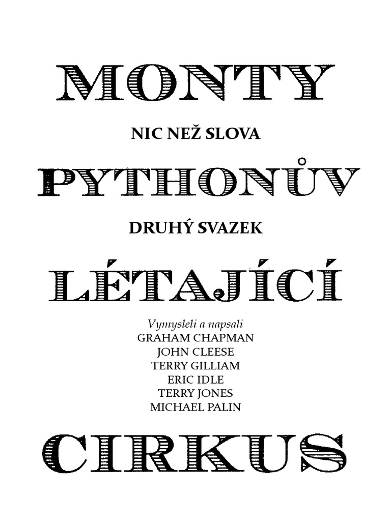 Nic Nez Slova - Svazek Druhy - Monty Python | PDF