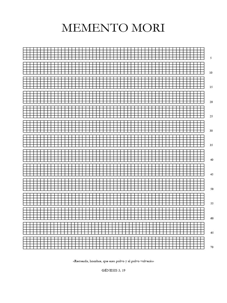 Calendario Memento Mori | PDF