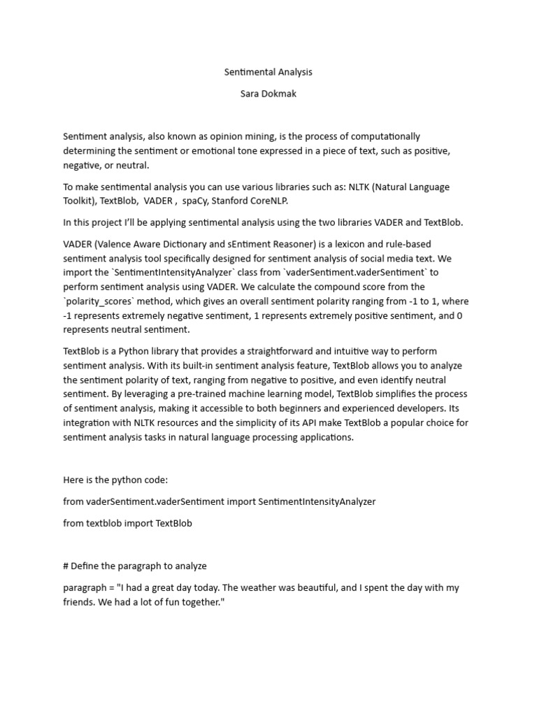 Sentimental Analysis | PDF | Learning | Information Science