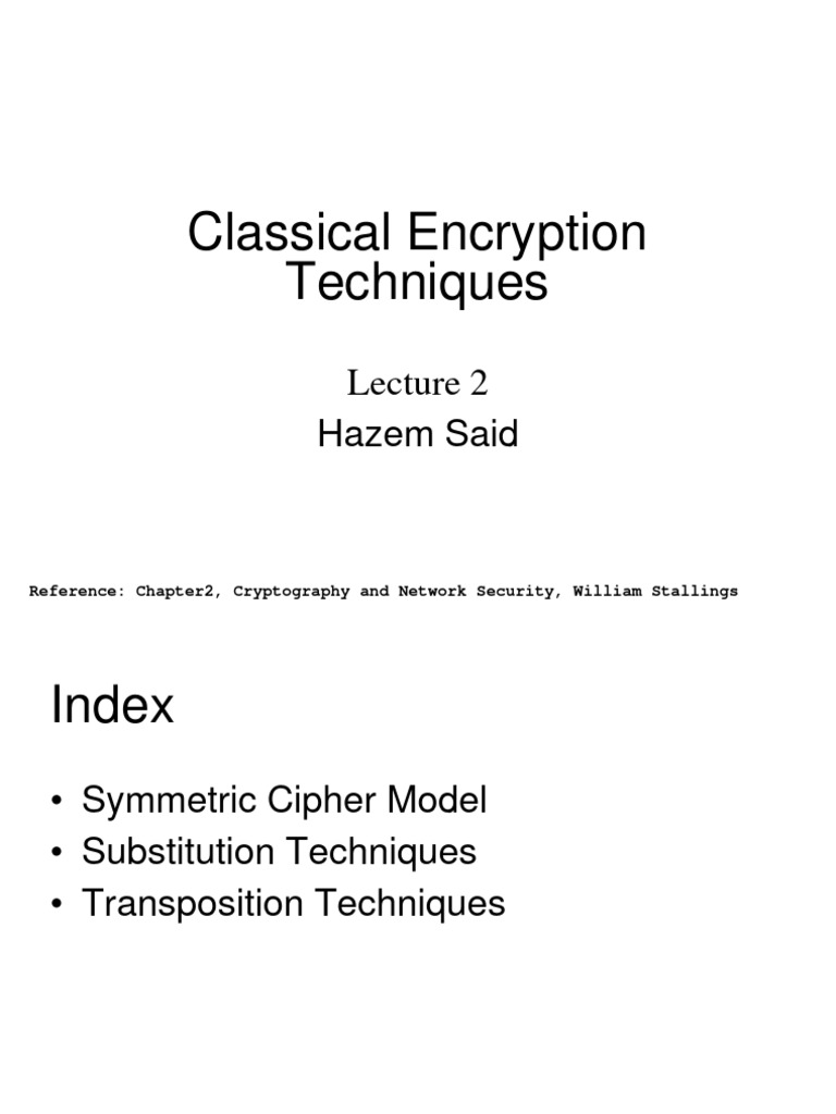 Lecture 2 | PDF | Cryptography | Cryptanalysis