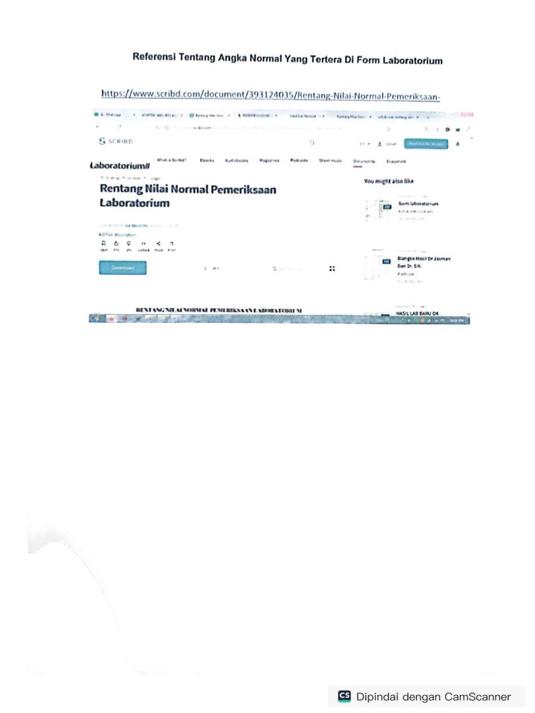 Referensi Rentang Nilai Normal Labor | PDF