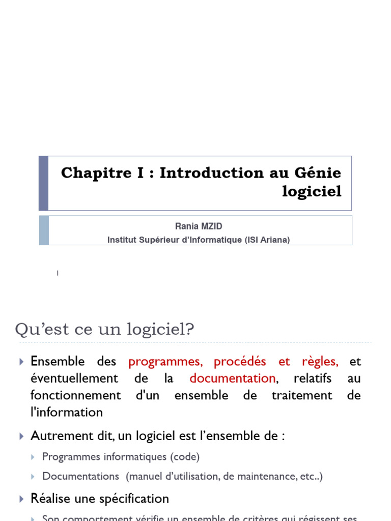Chapitre 1 - Introduction Au GL | PDF