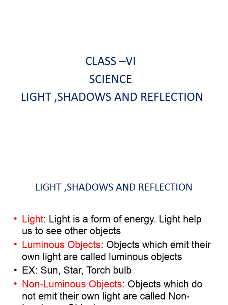 Understanding Light and Shadows | PDF | Mirror | Shadow