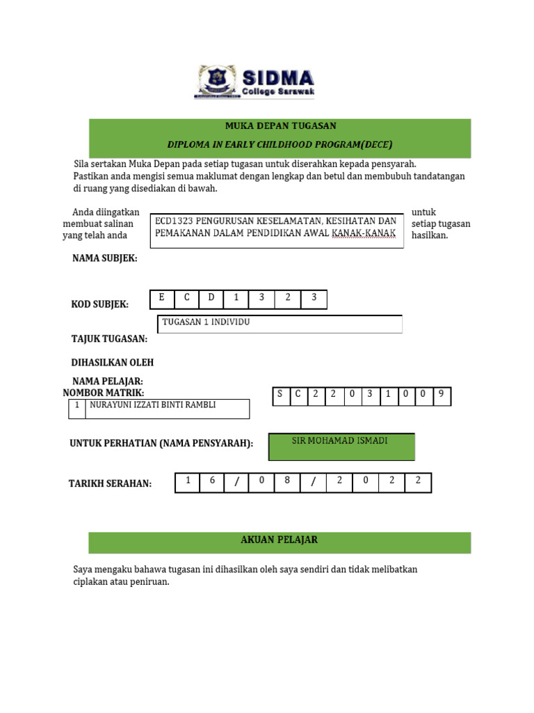 Assignment 1 (Sir Ismadi) | PDF
