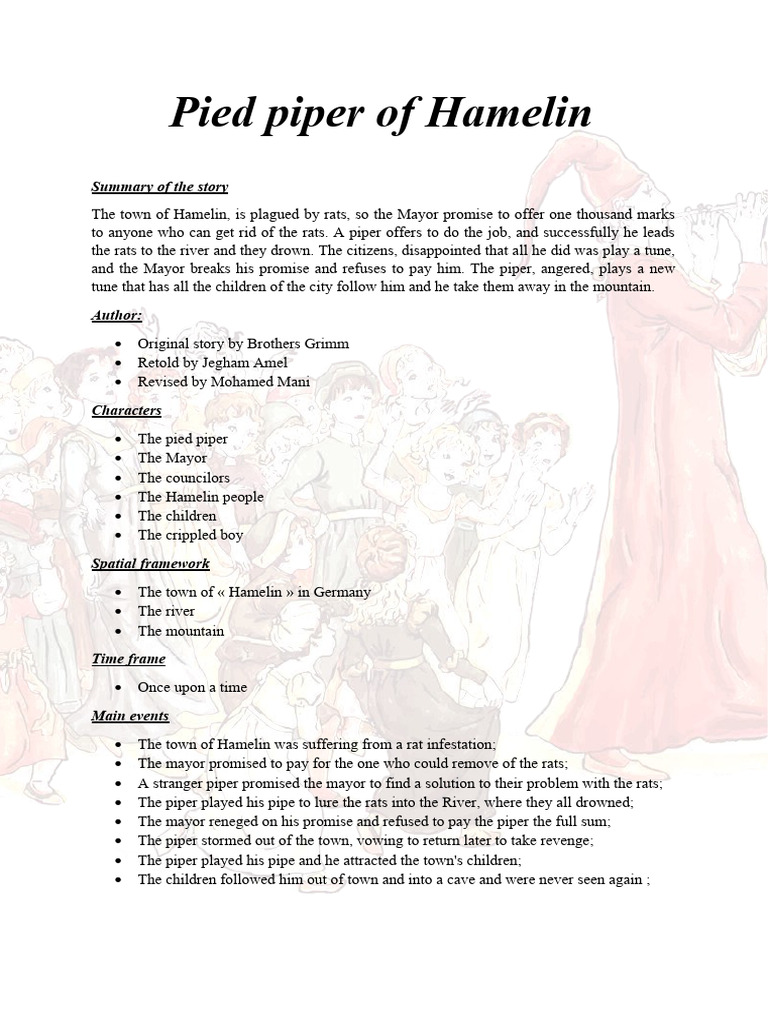 Pied Piper of Hamelin | PDF | Classics