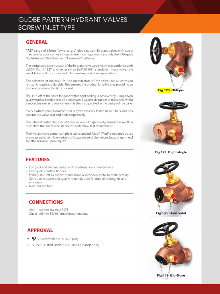 Ae-Landing Valve | PDF | Valve | Building Materials