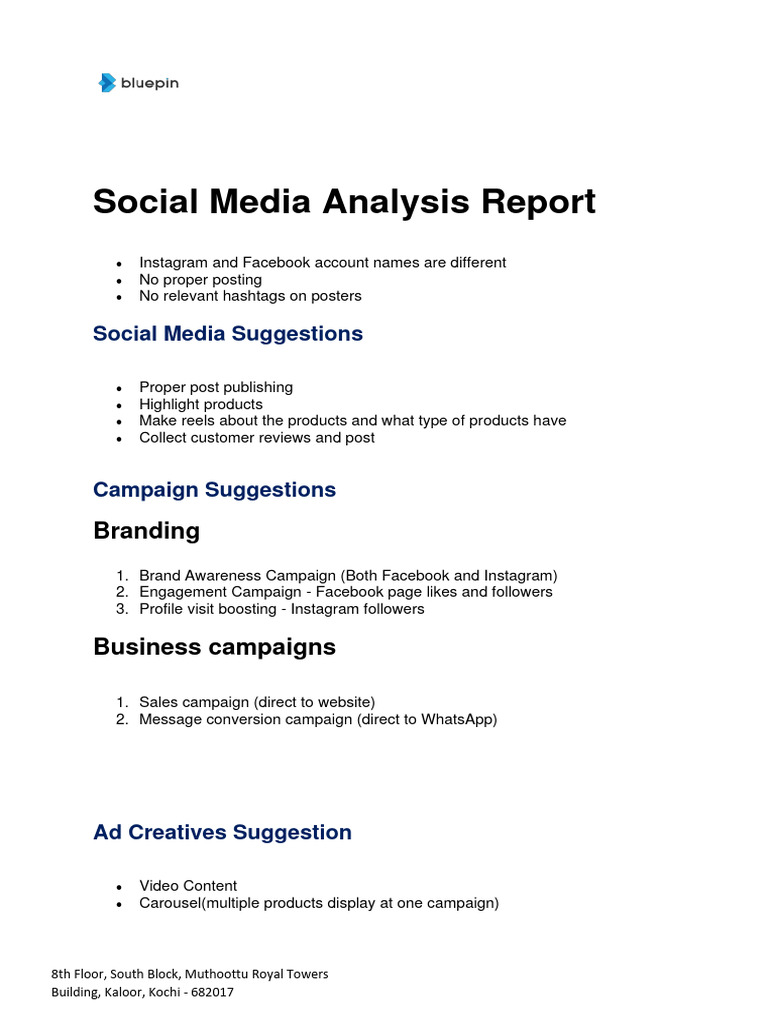 Social Media Analysis Report. - Printersparekart | PDF