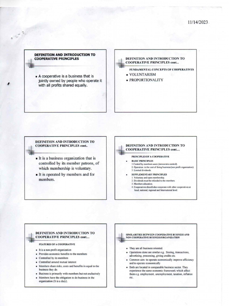 Introduction To Cooperative Principles Pdf