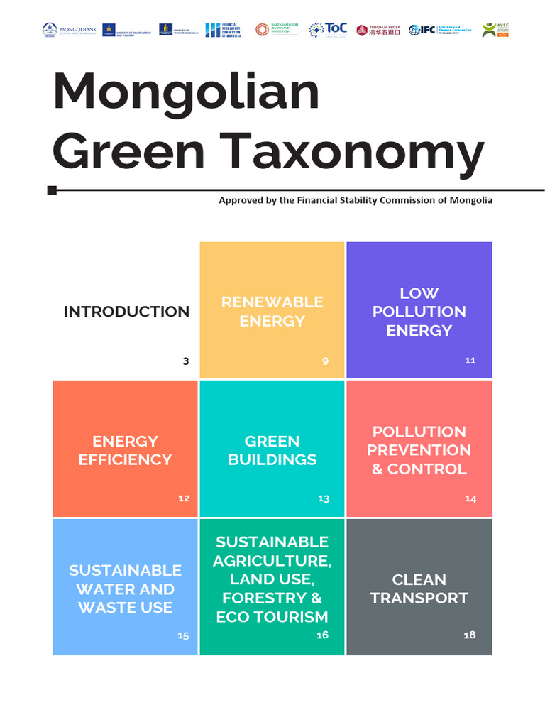 1270 Mongolia Green Taxonomy 2019 MSFA | PDF