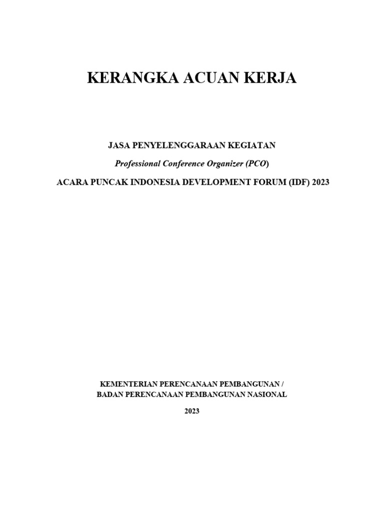 PCO Acara Puncak IDF 2023: Ekonomi Biru | PDF | Bisnis