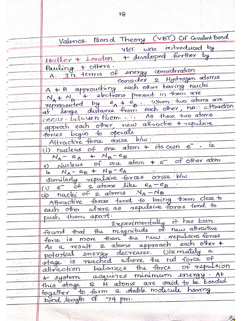 Chemistry Note Class 11 Chemical Bonding 2 | PDF