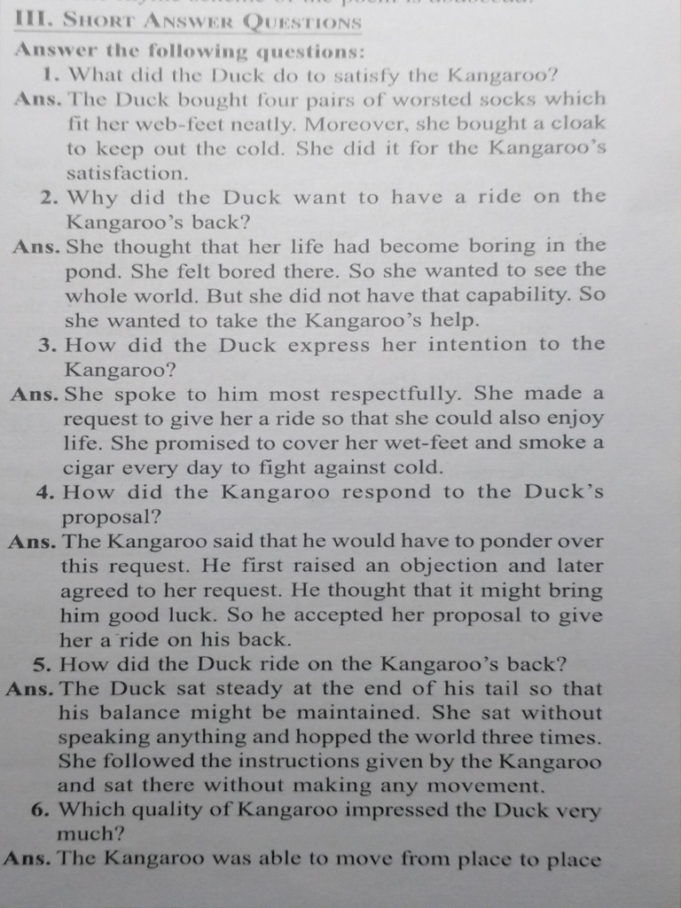 Duck and The Kangaroo | PDF