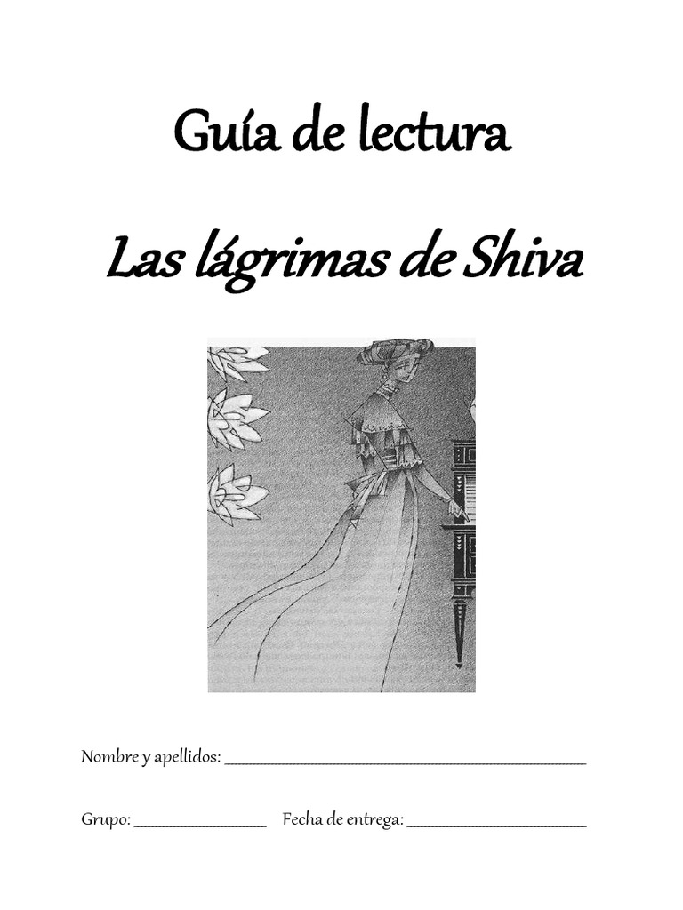 Guía de Lectura Las Lágrimas de Shiva | PDF | Ficciones de misterio, "thriller" y crimen ...