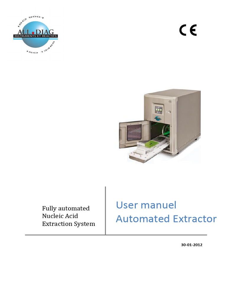Automated Extractor - User'smanual - ENG | PDF | Dna | Touchscreen