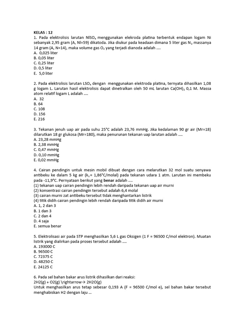 SOAL Xii Semester Ganjil 2020 | PDF