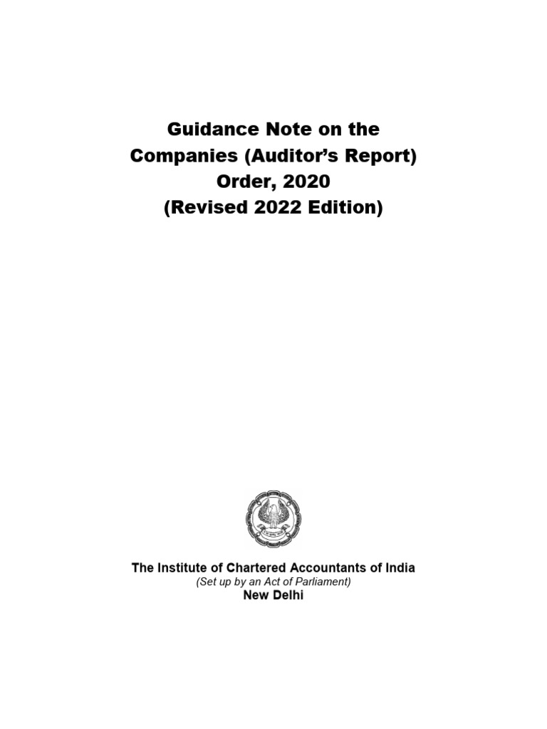 GN CARO 2020 (Revised) | PDF | Audit | Line Of Credit