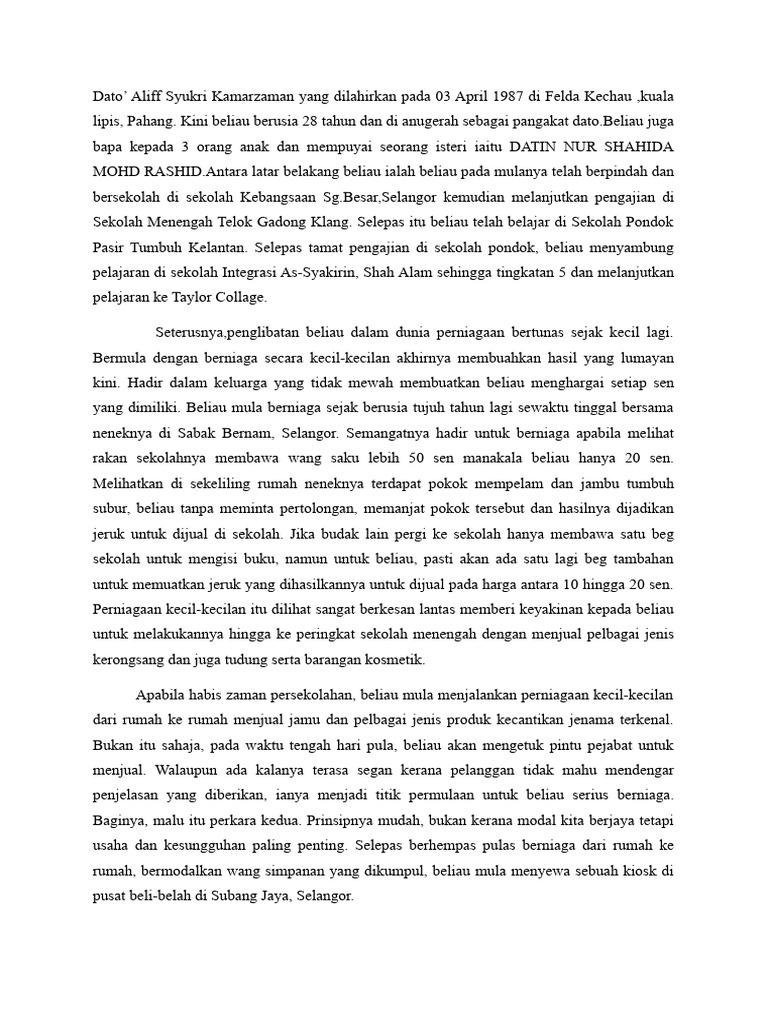 Latar Belakang Syarikat Dherb | PDF