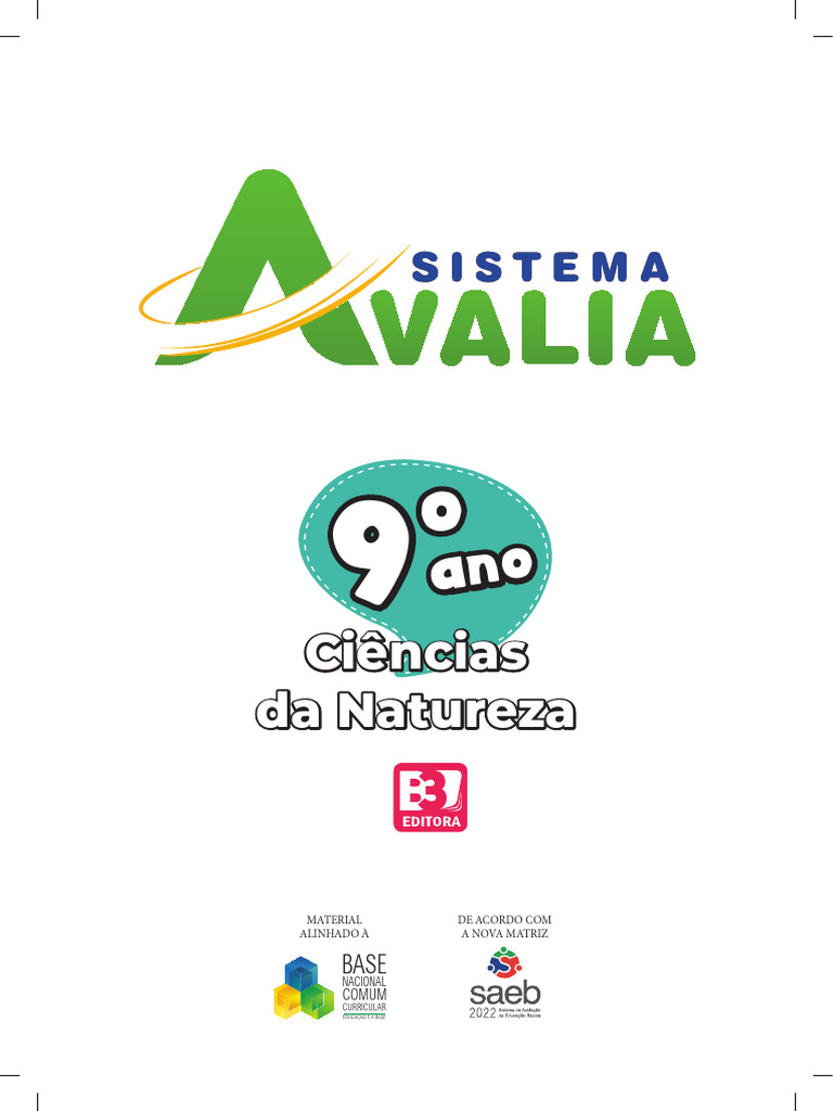 BOOK 9 Ano Ciencias Da Natureza Sistema Avalia Folder FINAL | PDF