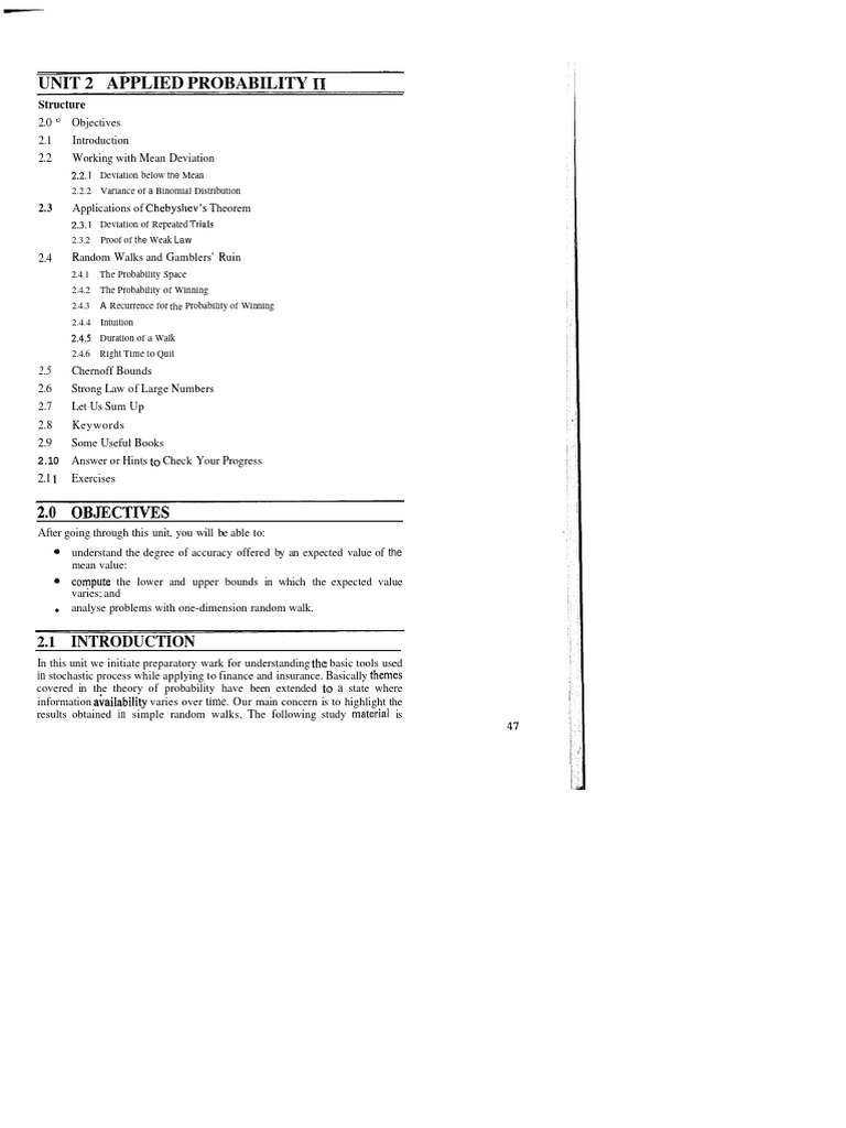 Unit 2 | PDF | Expected Value | Variance