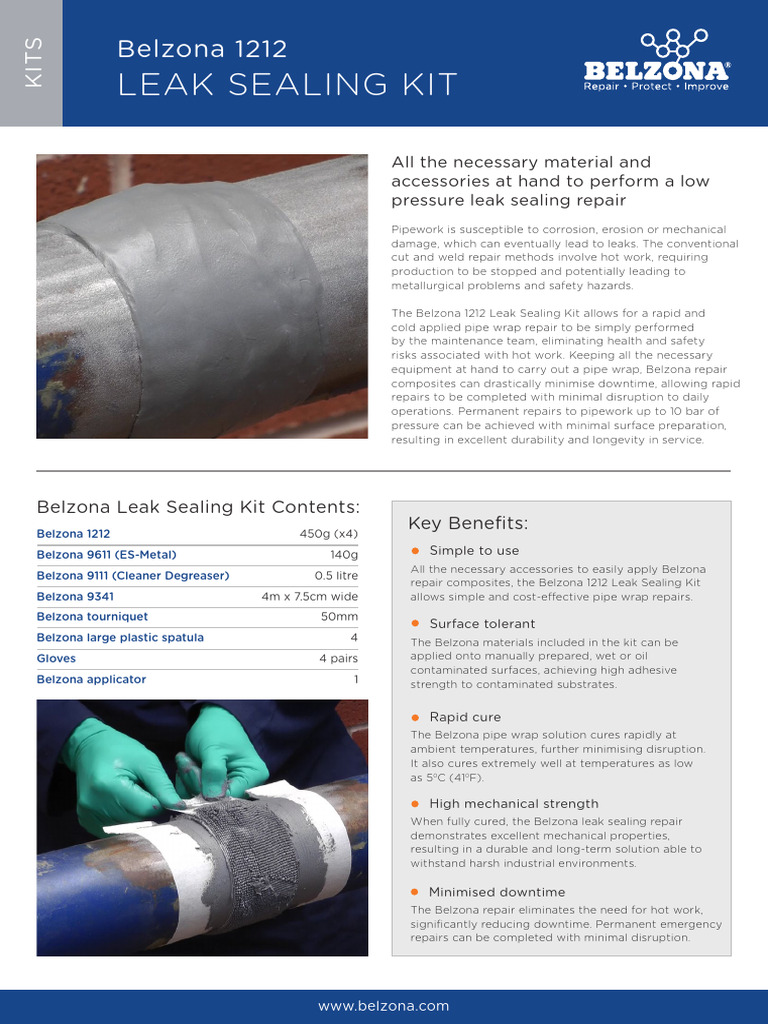 Belzona 1212 Leak Sealing Kit Flyer | PDF