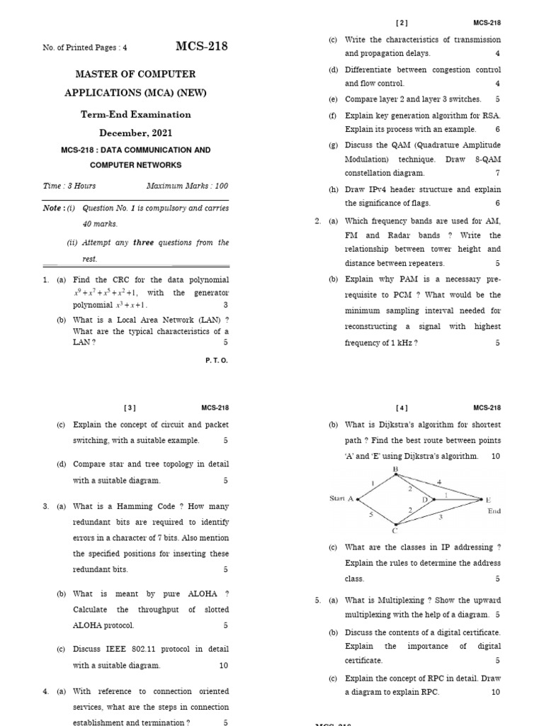Mcs 218 Download Free Pdf Telecommunications Electrical Engineering