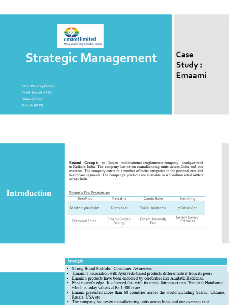Emami Swot Analysis SPACE EFE | Download Free PDF | Brand | Profit (Economics)