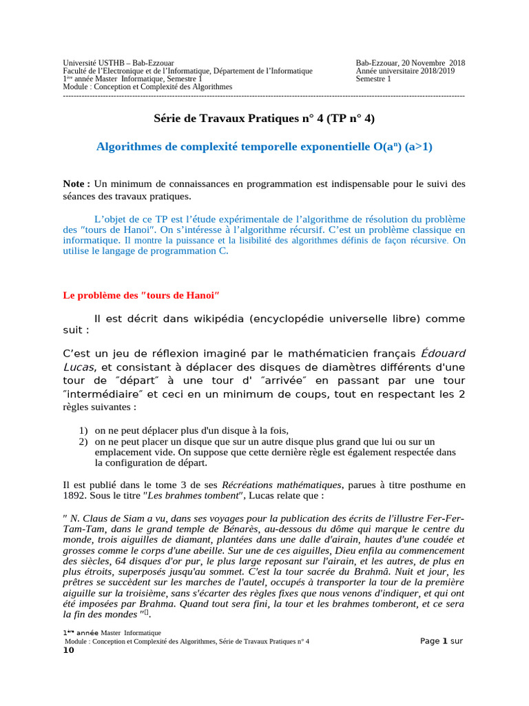 Corrigé TP4 2018 2019 | PDF | Méthodes et références pédagogiques