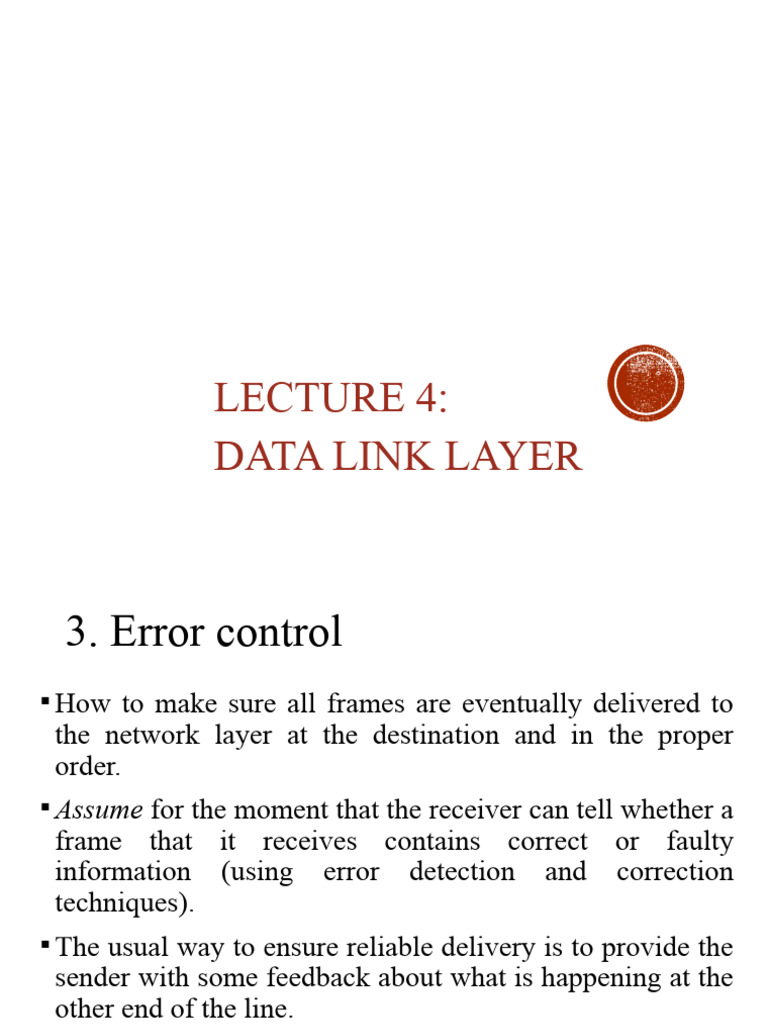 Data Link Layer Error Detection Correction Part B Pdf Error