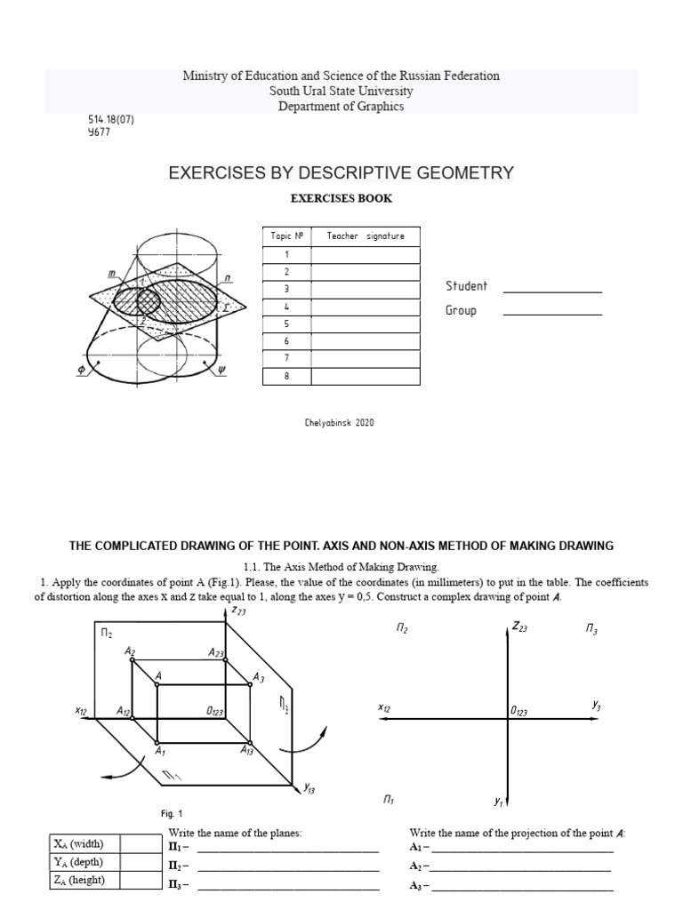 Descriptive Geometry Exercises Book | PDF | Sphere | Ellipse
