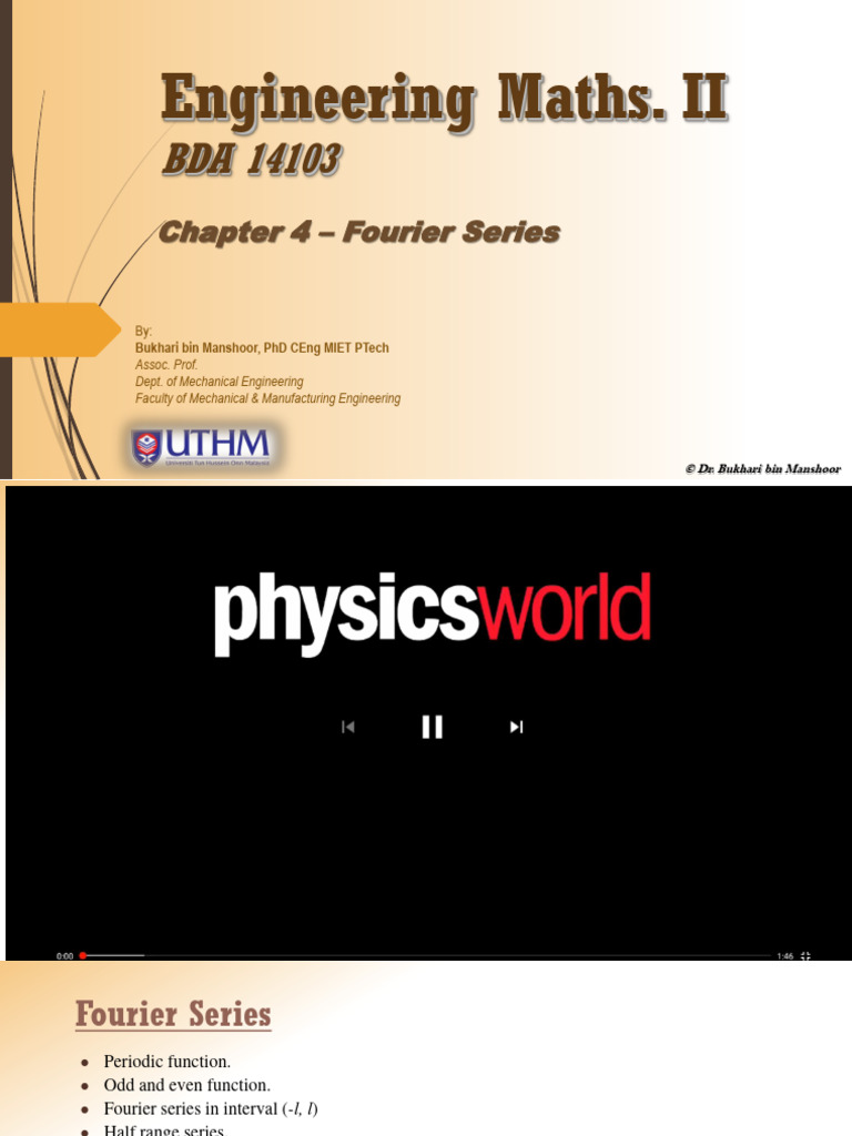 Chapter 4 Fourier Series | PDF | Fourier Series | Function (Mathematics) Chapter 4 Fourier Series | PDF | Fourier Series | Function (Mathematics)
