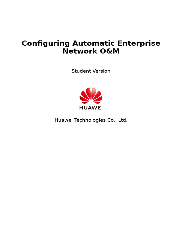03 (Optional) Configuring Automatic Enterprise Network O&M | PDF | Computer Network | Secure Shell