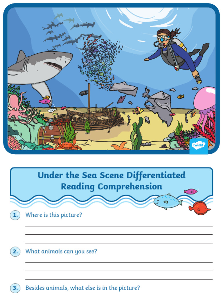 Au L 2549068 Under The Sea Scene Differentiated Reading Comprehension ...