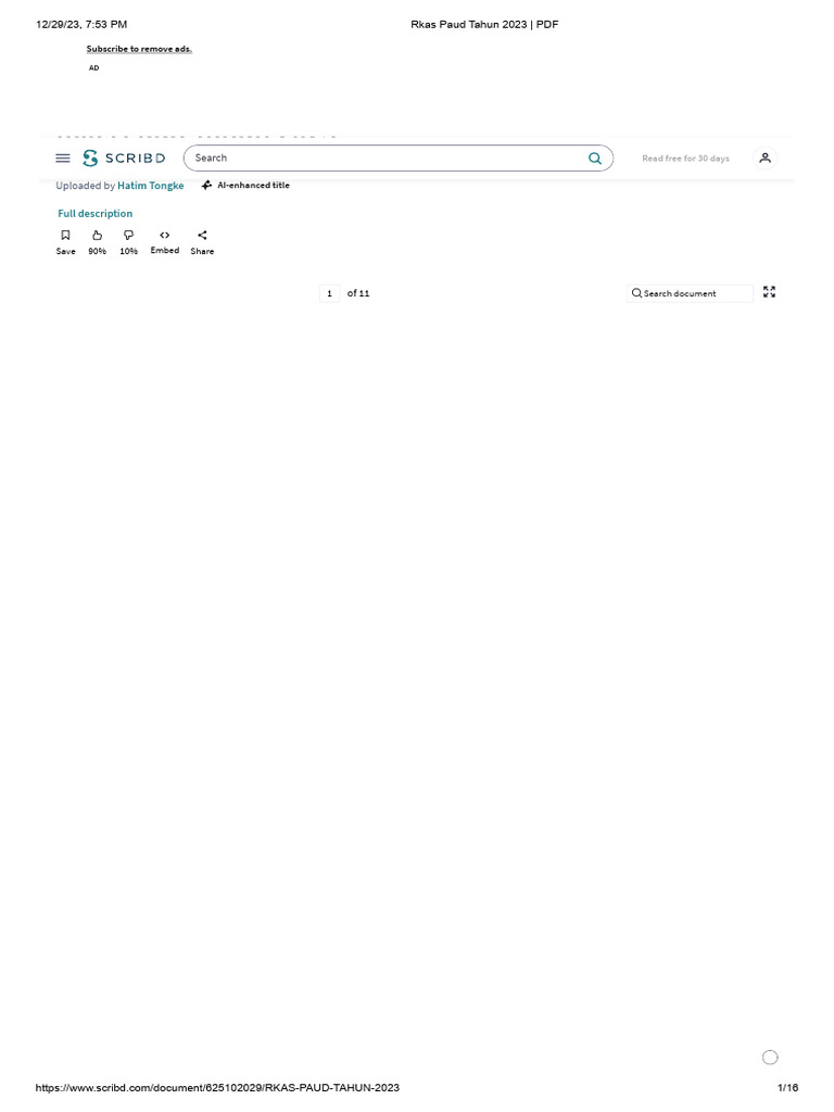 Rkas Paud Tahun 2023 - PDF | PDF