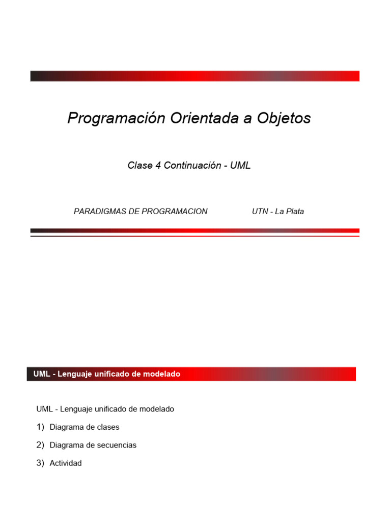 Clase4 Poo Uml | PDF | Lenguaje de modelado unificado | Informática